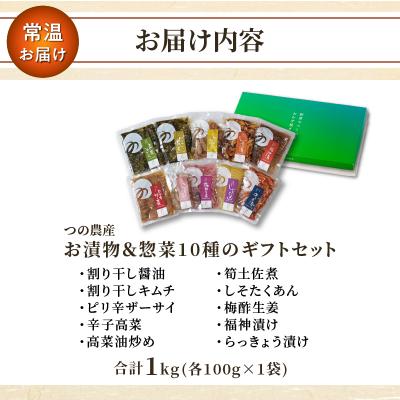 ふるさと納税 都農町 お漬物&惣菜10種のギフトセット(合計1kg) おかず 野菜 加工品 国産_T037-008 : 3220705 : Yahoo!ふるさと納税 - 通販 - Yahoo ...