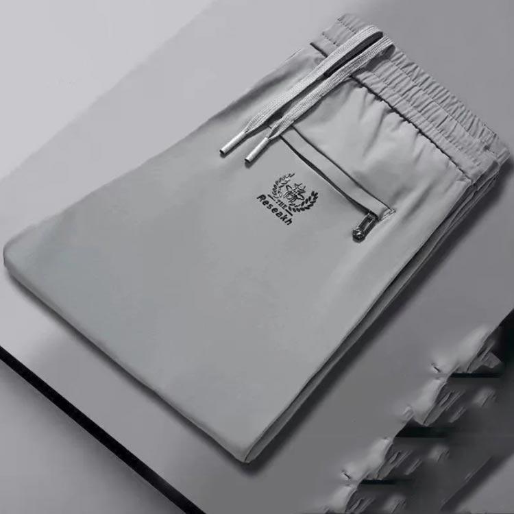 アイスシルク 接触冷感 ロングパンツ イージーパンツ 冷感パンツ メンズ 薄手 ゴルフパンツ ウエストゴム ストレッチ 伸縮 美脚 長ズボン ...