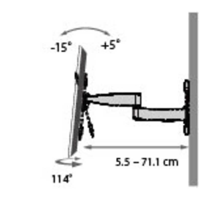 SANUS SANUS 壁掛金具 [フルモーション式(前後上下左右可動)] VLF728-B2 : コジマYahoo!店 - 通販 ...