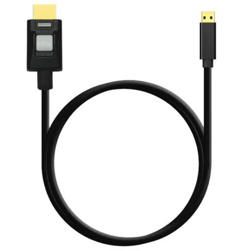 アトモス 4kP60 Locking HDR Micro to Full HDMI 30cm High Speed Cable ブラック ...
