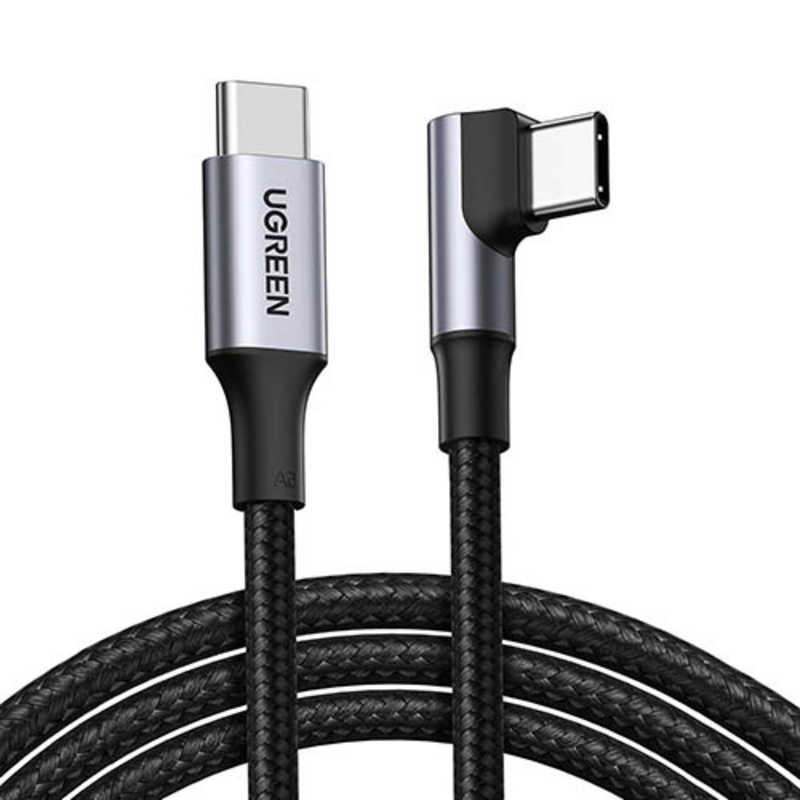 UGREEN USB-C to USB-C L字ケーブル 1m 100W Black 70643 UGR-OT-100003 : コジマYahoo!店 - 通販 - Yahoo!ショッピング