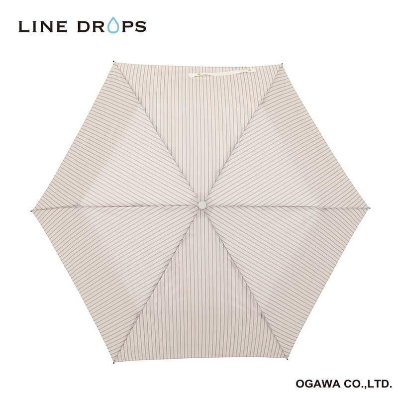 小川 折りたたみ傘 ストライプ LINEDROPS [雨傘 /レディース /55cm] ピンクベージュ 24LD-UST-55M-1 : コジマYahoo!店 - 通販 - Yahoo!ショッピング