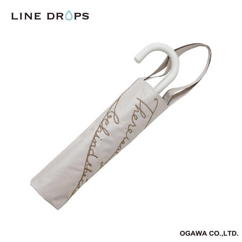 小川 折りたたみ傘 刺繍 LINE DROPS [晴雨兼用傘 /50cm] ベージュ 24LD-PEB-3M : コジマYahoo!店 - 通販 - Yahoo!ショッピング