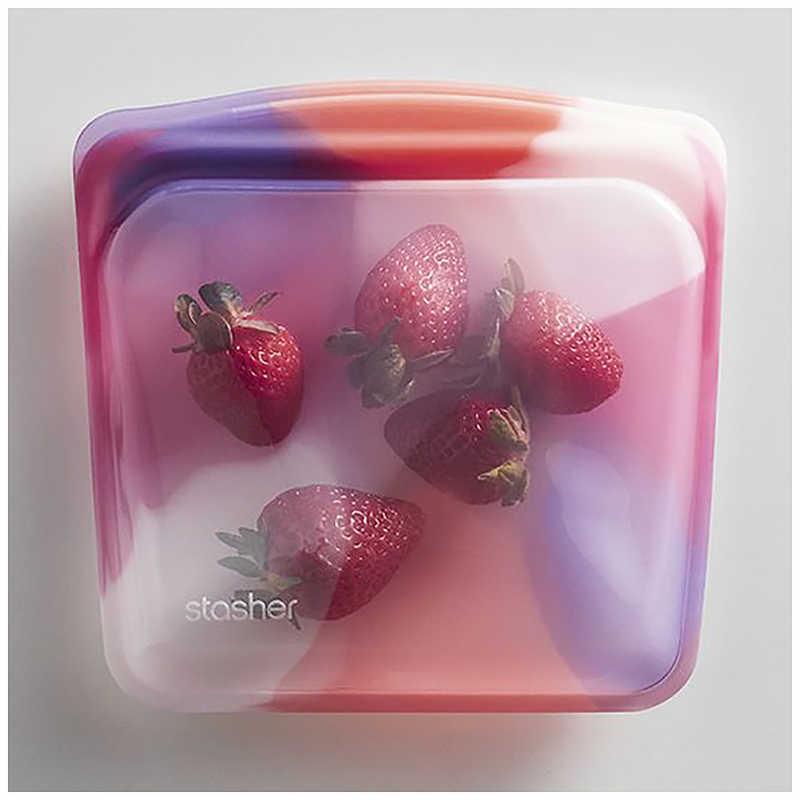 STASHER スタッシャーシリコーンバッグ EZサンドイッチ タイダイピンク スタッシャー STSB48EZ : コジマYahoo!店 - 通販 - Yahoo!ショッピング