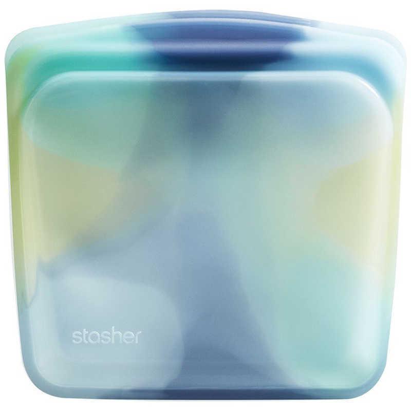 STASHER スタッシャーシリコーンバッグ EZサンドイッチ タイダイブルー スタッシャー STSB49EZ : コジマYahoo!店 - 通販 - Yahoo!ショッピング