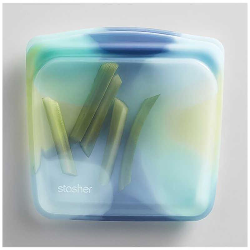 STASHER スタッシャーシリコーンバッグ EZサンドイッチ タイダイブルー スタッシャー STSB49EZ : コジマYahoo!店 - 通販 - Yahoo!ショッピング