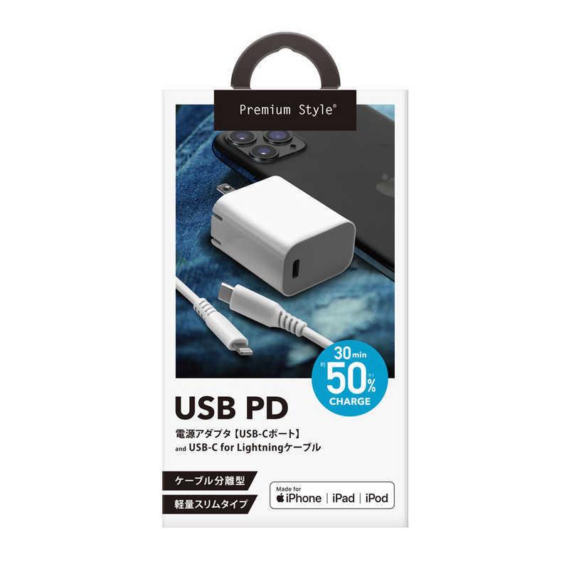 PGA USB PD 電源アダプタ USB-Cポート USB-C & Lightningケーブル付き ホワイト PG-PD18AD6W :4562358067914:コジマYahoo!店 ...