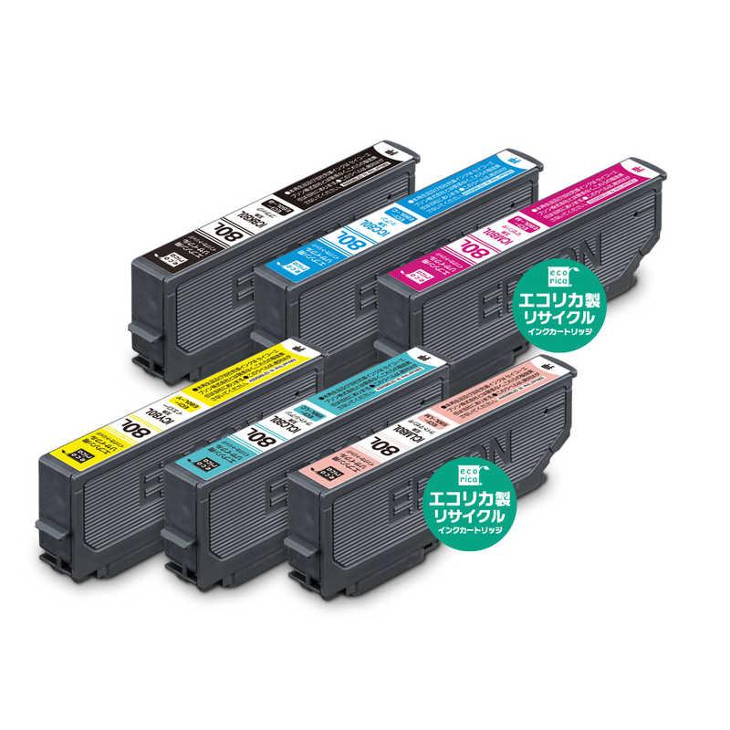エコリカ エコリカ リサイクルインクカートリッジ【エプソン用 IC6CL80L互換】 6色セット ECI-E80L-6P : コジマYahoo!店 - 通販 - Yahoo!ショッピング