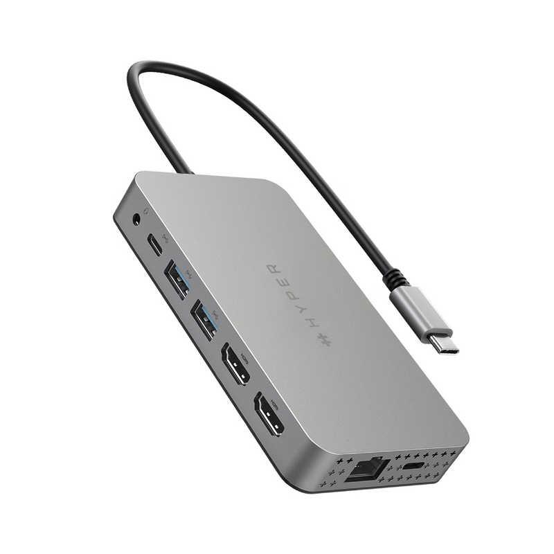 ROA HyperDrive デュアル4K HDMI 10in1 USB-Cハブ for M1 スペースグレイ HP-HDM1H : コジマ ...