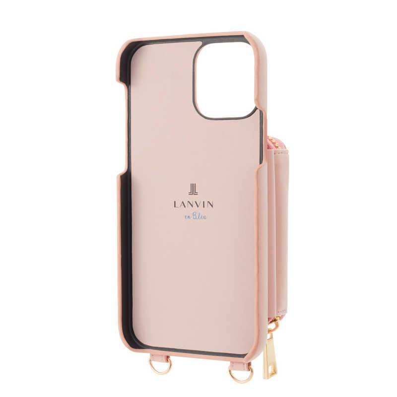 ランバン Wrap Case Pocket Simple Heart with Pearl Type Neck Strap for iPhone 13 Pro Max LANVIN en ...