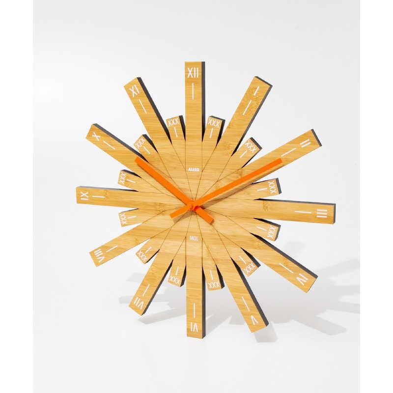 ALESSI 掛け時計 ウォールクロック RAGGIANTE ウッド 直径 480mm ALS0000001000C01ZZZ : コジマ ...