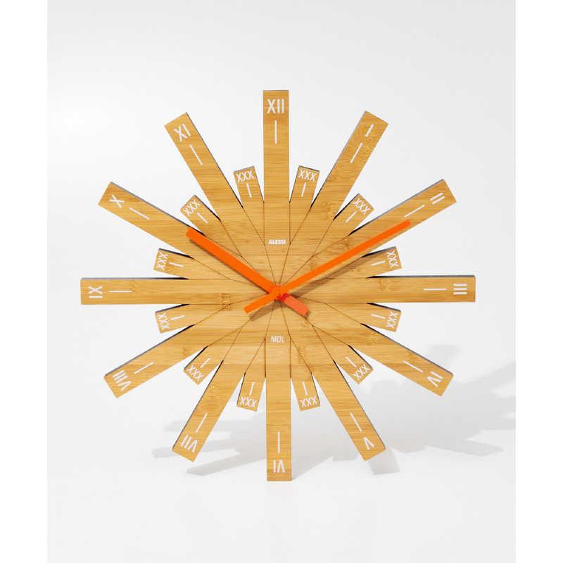 ALESSI 掛け時計 ウォールクロック RAGGIANTE ウッド 直径 480mm ALS0000001000C01ZZZ : コジマ ...