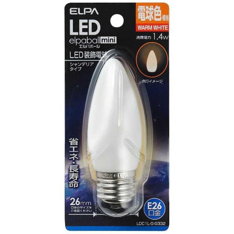 ELPA ELPA LED装飾電球 LEDエルパボールmini ホワイト [E26/電球色/シャンデリア電球形] LDC1L-G-G332 : コジマYahoo!店 - 通販 - Yahoo ...