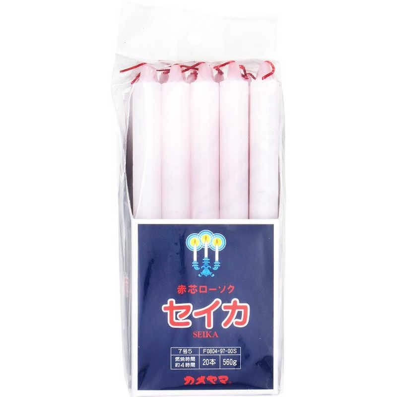 カメヤマ 聖火赤芯7.5号 560g : コジマYahoo!店 - 通販 - Yahoo!ショッピング