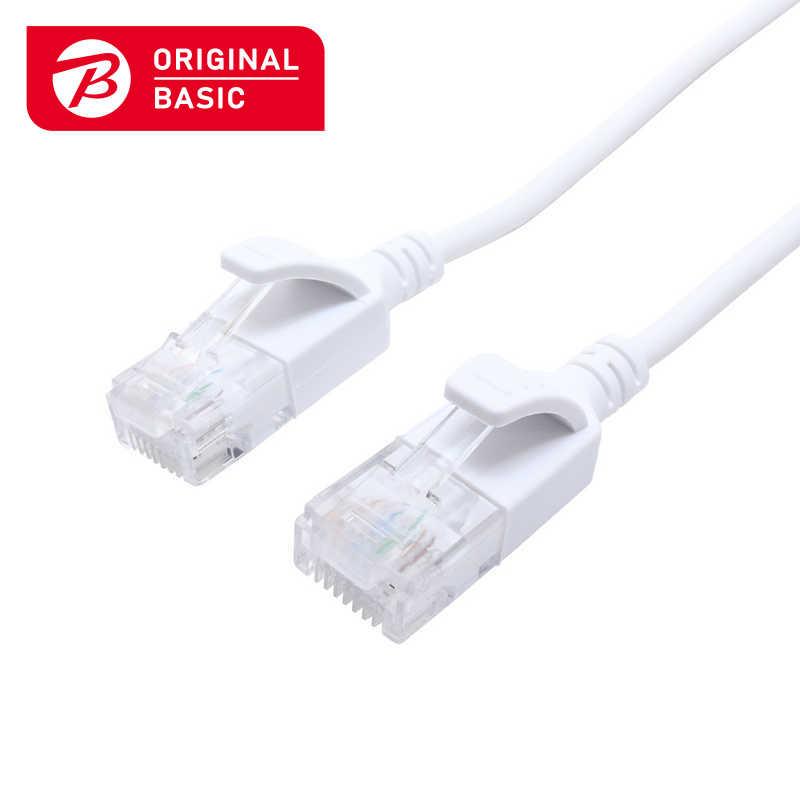ORIGINALBASIC LANケーブル [1m /カテゴリー6A /スリム] ホワイト OB-L6A1-0100SL-WH : コジマYahoo!店 - 通販 - Yahoo!ショッピング
