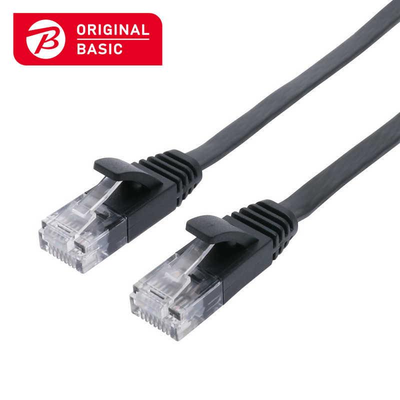 ORIGINALBASIC LANケーブル [1m /カテゴリー6A /フラット] ブラック OB-L6A1-0100FL-BK : 4902205176473 : コジマYahoo!店 ...