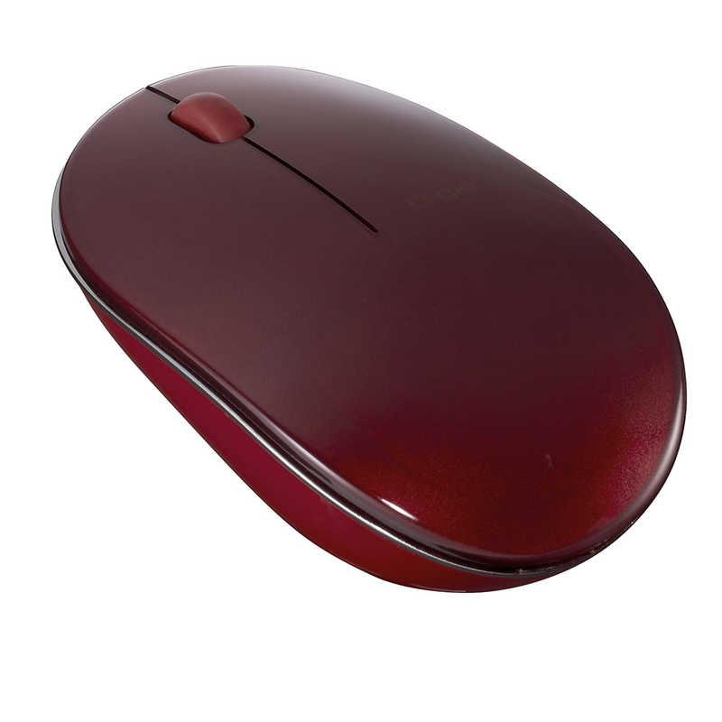 ナカバヤシ マウス Digio2 FLATTY Mサイズ [BlueLED /無線(ワイヤレス) /3ボタン /Bluetooth] レッド MUS-BKT154NR ...