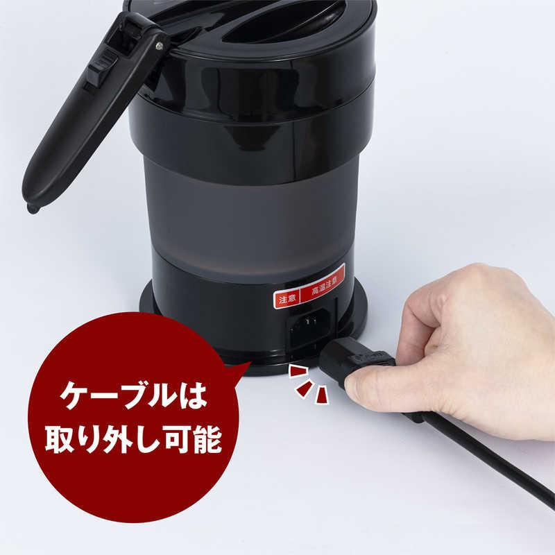 ナカバヤシ ナカバヤシ 折りたためる電気ケトル 多機能 0.6L ブラック MBE-TK04/BK : コジマYahoo!店 - 通販 - Yahoo!ショッピング