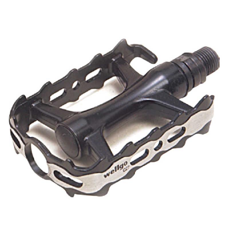 WELLGO アルミ製ケージペダル ブラック LU-C27 : コジマYahoo!店 - 通販 - Yahoo!ショッピング