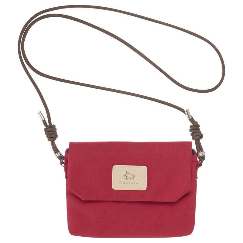 CHULULU スマートフォン対応 ショルダーポーチ 「Chululu ミニサコッシュ」(チュルル) レッド SCH-MSCRD : コジマ ...