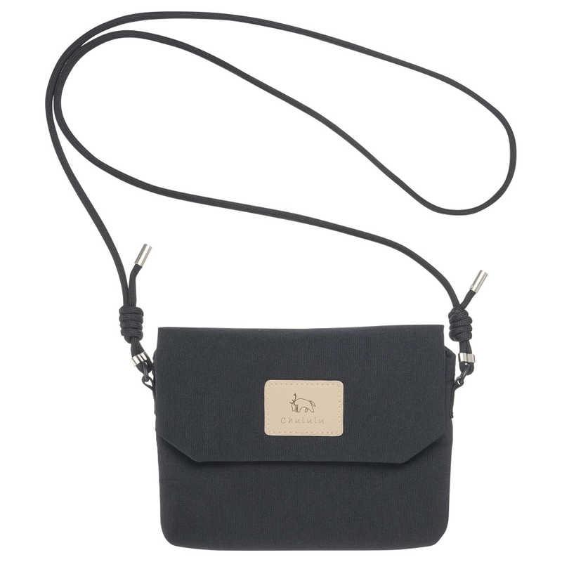 CHULULU スマートフォン対応 ショルダーポーチ 「Chululu ミニサコッシュ」(チュルル) ブラック SCH-MSCBK : コジマ ...