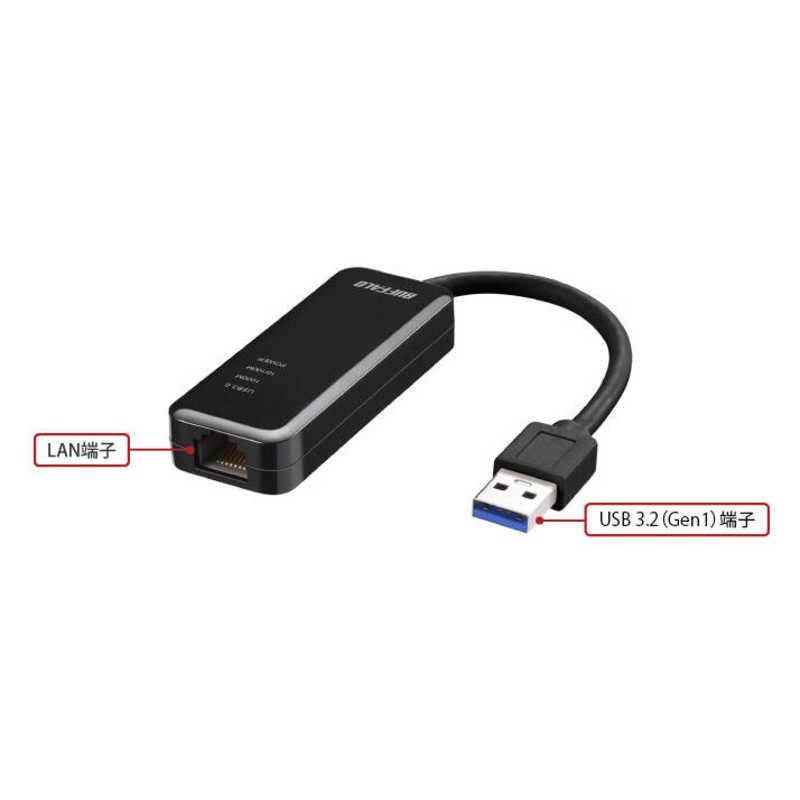 BUFFALO [Giga USB3.2 Gen1 Type-A対応 有線LANアダプター ブラック] LUA5-U3-AGTE-BK ...