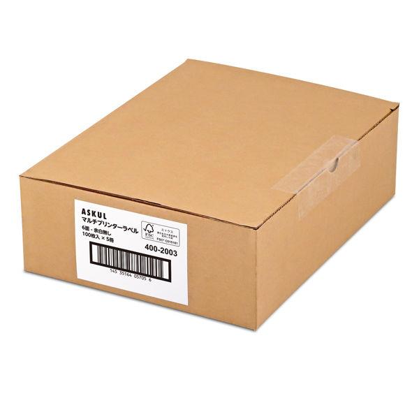 アスクル マルチプリンタ ラベルシール ミシン目【なし】 6面 A4 FSC認証 1セット（100シート入×5袋）オリジナル :J372582:LOHACO Yahoo!店 - 通販 ...