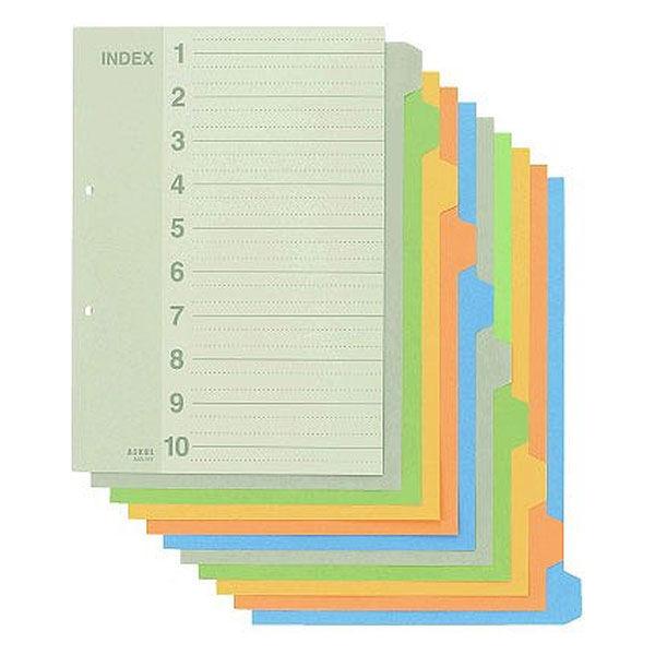 アスクル カラーインデックス A4タテ インデックスシート 2穴 10山 5組 オリジナル :JX58642:LOHACO Yahoo!店 - 通販 - Yahoo!ショッピング