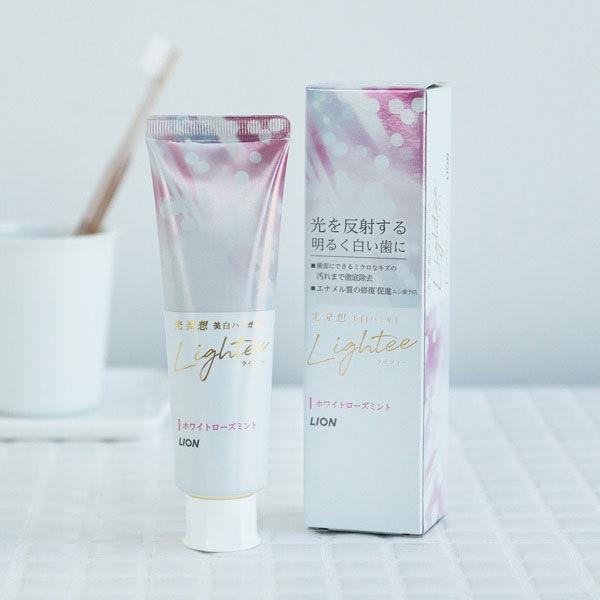 Lightee（ライティー） ホワイトニングケア ホワイトローズミント 100g 2本 ライオン 歯磨き粉 口臭予防 美白 :U972865:LOHACO Yahoo!店 - 通販 ...