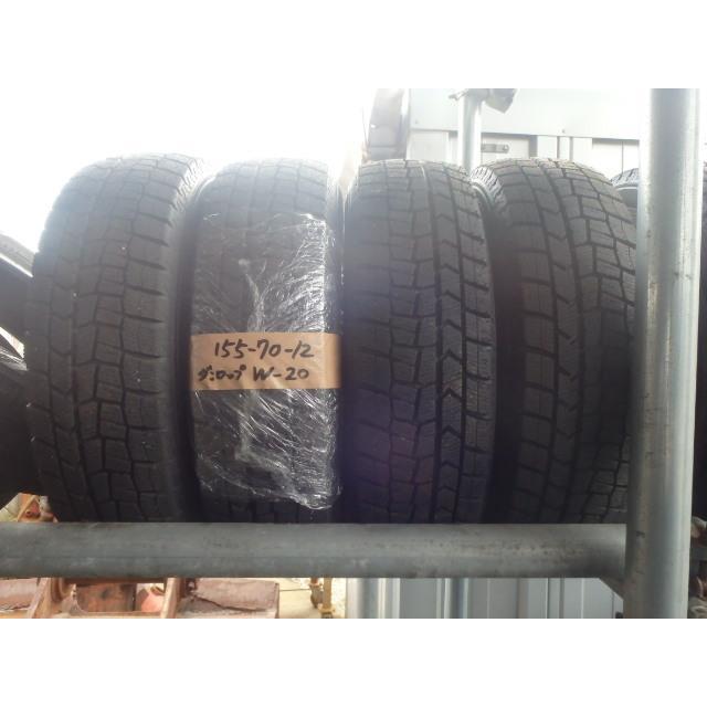 WINTER MAXX 中古 スタッドレスタイヤ 冬タイヤ 155/70R12 4本セット ダンロップ WINTERMAX WM02 2023 ...