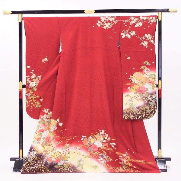 正絹振袖 中古販売 上品に着こなす古典美 赤 : 舞衣夢 - 通販 - Yahoo!ショッピング