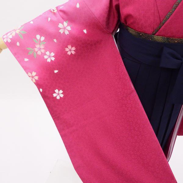 卒業式 着物と袴 6点セット販売 身長約147から150cm対応 ワイン色に桜柄 : 舞衣夢 - 通販 - Yahoo!ショッピング