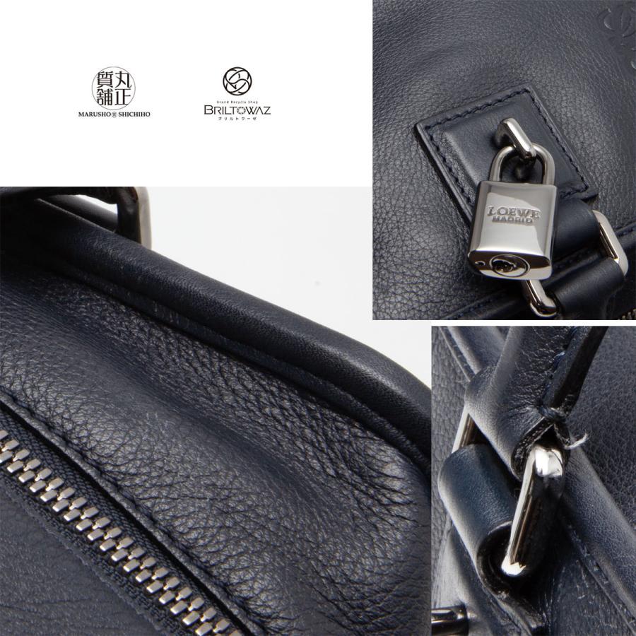 Amazona(LOEWE) ロエベ アマソナ28 ハンドバッグ ネイビー 紺 Amazona(LOEWE) ロエベ アマソナ28 ハンドバッグ ネイビー 紺
