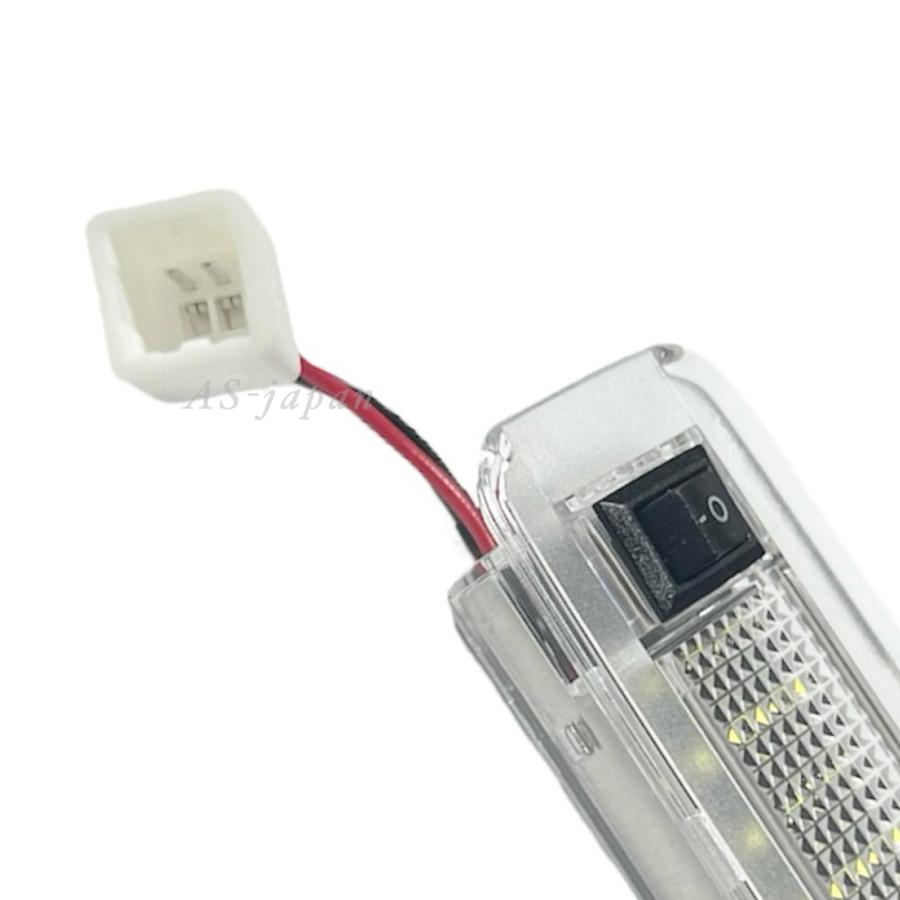 トヨタ カローラ クロス 10系 ZSG10 ZVG11 ZVG15 ☆ LED ラゲッジ ランプ スイッチ付き トランク ルーム ライト 高輝度 SMD 18連 純正交換タイプ : ワイ ...