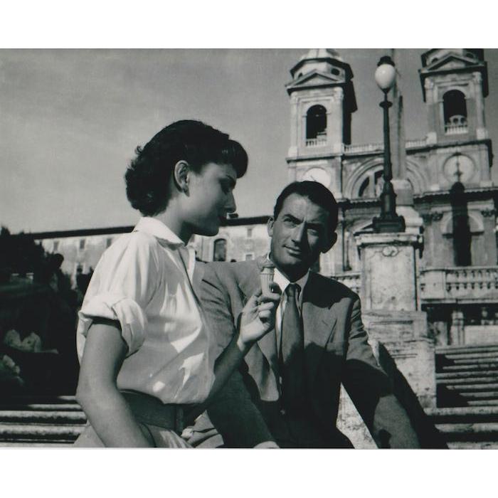 ローマの休日 オードリーヘップバーン グレゴリーペック Audrey Hepburn 約20.3x25.4cm 輸入 写真 40118 ...
