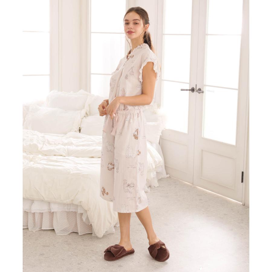 Narue（ナルエー） ナルエー公式 パジャマ ルームウェア レディース 春 夏 柄 綿100% ガーゼ ピンク ブルー ベージュ M L ...