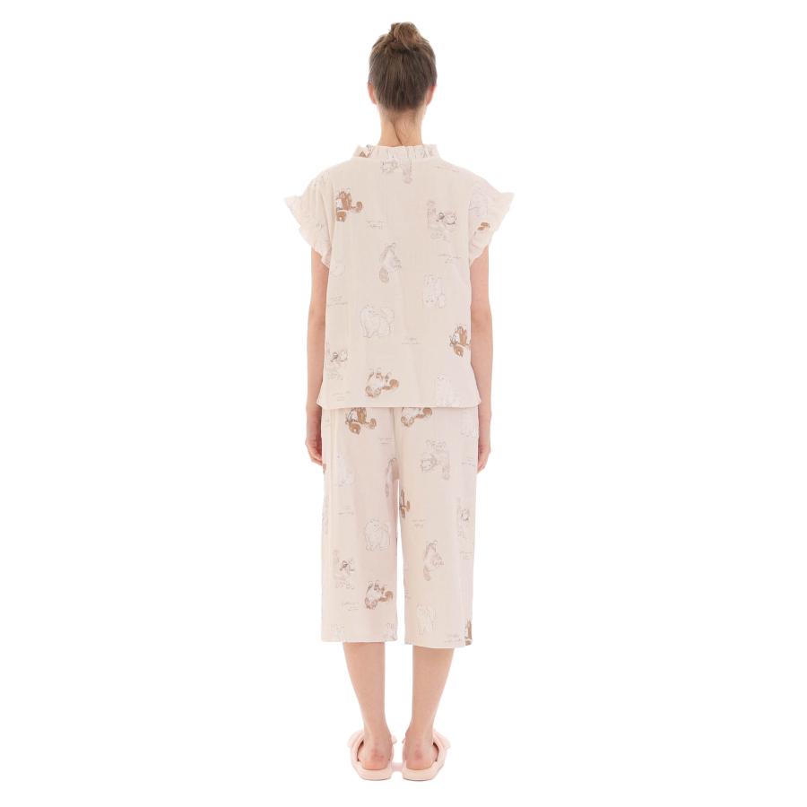 Narue（ナルエー） ナルエー公式 パジャマ ルームウェア レディース 春 夏 柄 綿100% ガーゼ ピンク ブルー ベージュ M L ...