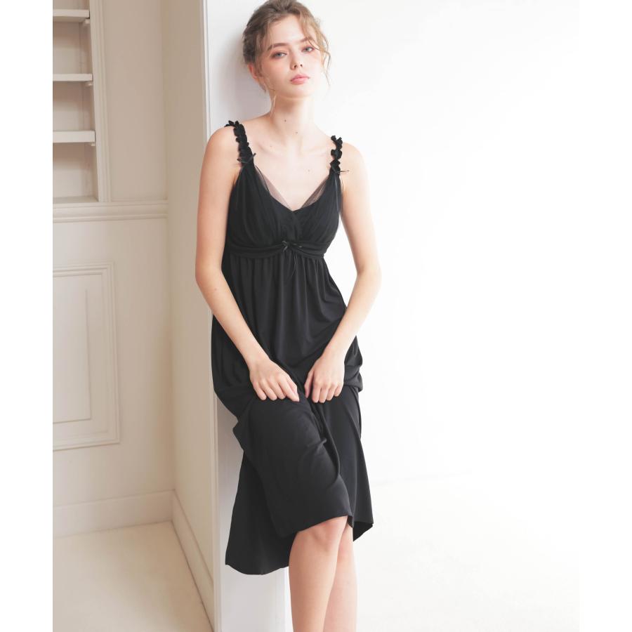 Narue ナルエー公式 パジャマ ルームウェア レディース 春 夏 アイボリー ピンク ブラック M L T/R天竺ヒロインナイトドレス 無地 長袖 25-11005 : ナルエー公式 ...