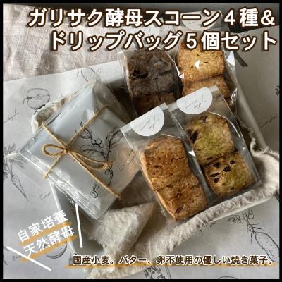 ふるさと納税 北広島町 ガリサク酵母スコーン4種&オリジナルドリップバッグコーヒー5個セット :1149486:さとふる - 通販 ...