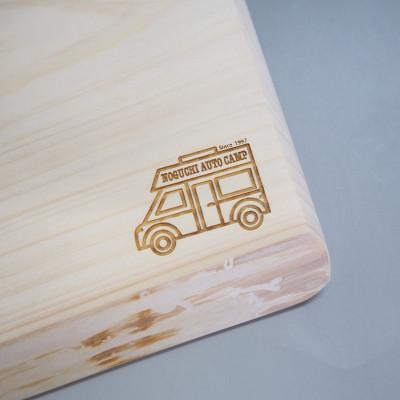 ふるさと納税 御坊市 キャンピングカーロゴがお洒落! 紀州ひのき 持ち手付き手作りまな板 (野口オートキャンプ場協力) : 1361354 ...