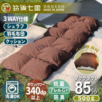 ふるさと納税 筑後市 【シュラフ(寝袋)×ダウンケット×ボルスタークッション】3WAY寝袋 ダウン85% 0.5kg使用 : 1394857 ...