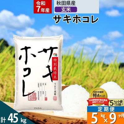 ふるさと納税 仙北市 ＜令和6年産＞定期便9ヶ月 玄米 サキホコレ 5kg 特別栽培米|02_snk-120509 : 3214013 ...