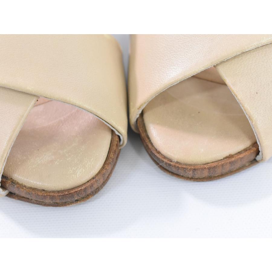 本物 サルヴァトーレ フェラガモ Salvatore Ferragamo レザー ミュール サンダル ヒール 5C ベージュ :2100020000008575:BRAND BOX - 通販 ...