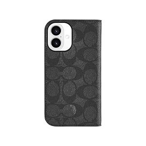COACH iPhone 16 Coach Folio Case - Signature Charcoal w/ Recycled CH054150 : 0840171739251 ...