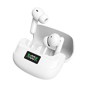 GREEN HOUSE（パソコン） HOUSE(グリーンハウス) 完全ワイヤレスイヤホン ホワイト GH-TWSW-WH [ワイヤレス(左右分離) /ノイズキャンセリング対応 ...