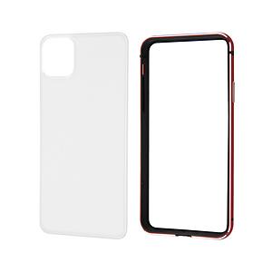 ray-out レイアウト iPhone 11 Pro Max 6.5インチ アルミバンパー+背面パネル（クリア）/レッド RT-P22AB ...