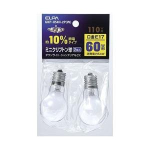ELPA 10％節電ミニクリプトン球（60W形・口金E17・110Vタイプ/2個入） GKP-H54H-2P(W) : ソフマップ Yahoo!店 - 通販 - Yahoo!ショッピング