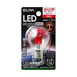 ELPA LED装飾電球 「LEDエルパボールmini」（S形ミニ球形・1.2W／赤色・口金E17） LDA1CR-G-E17-G457 【864】 : ソフマップ Yahoo!店 - 通販 ...