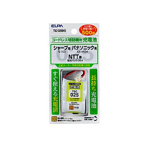 ELPA TSC-025BKS コードレス電話機用 充電池 【864】 [振込不可] : 4901087208548 : ソフマップ Yahoo!店 - 通販 - Yahoo!ショッピング