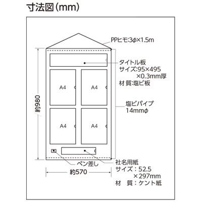 安全掲示板 フリー掲示板 A4タテ×4枚タイプ 青 約980×570mm 464-04B ユニット UNIT : トモエモン - 通販 - Yahoo!ショッピング